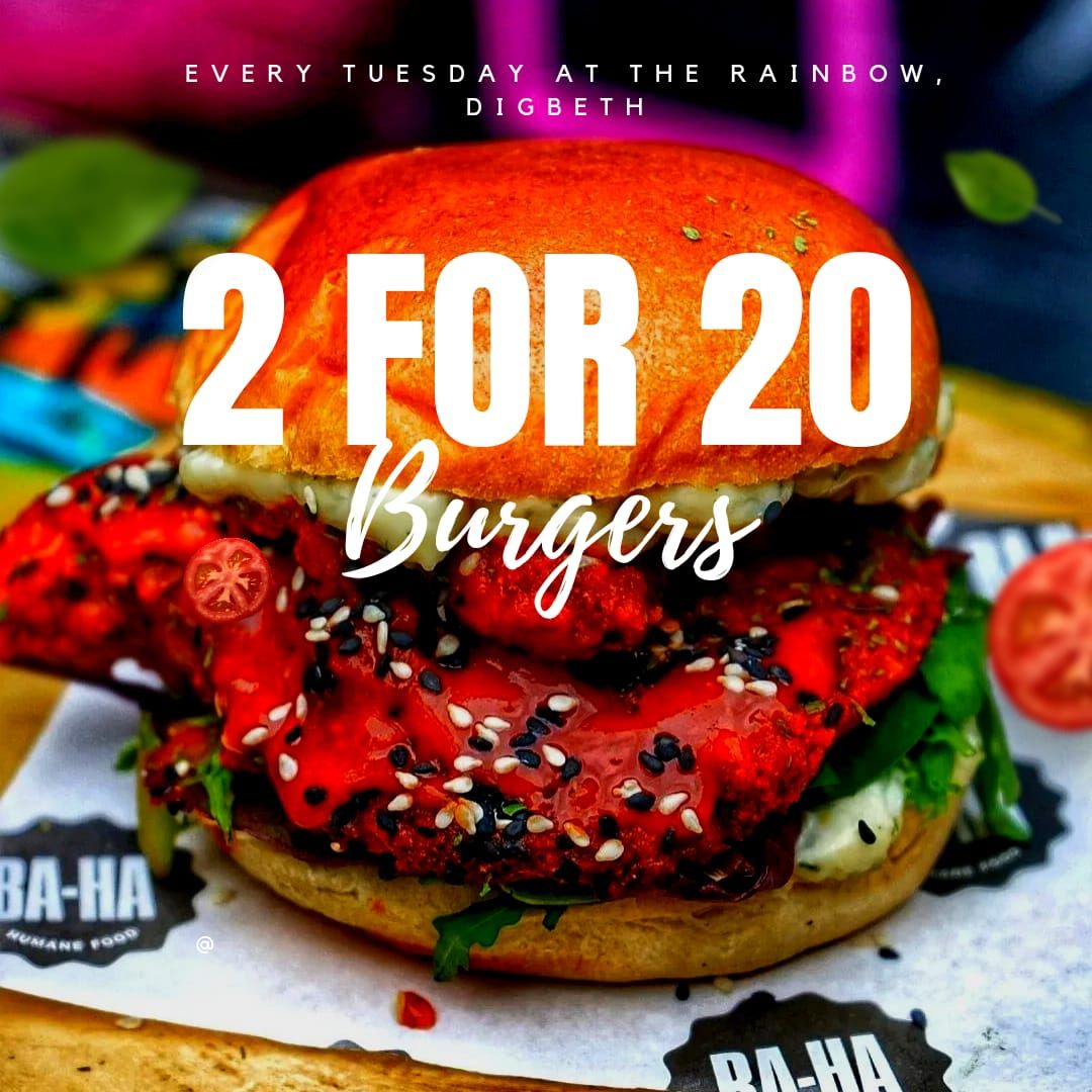 BA-HA at The Rainbow | Menus - Small plates - Mains - Burgers - Sides ...