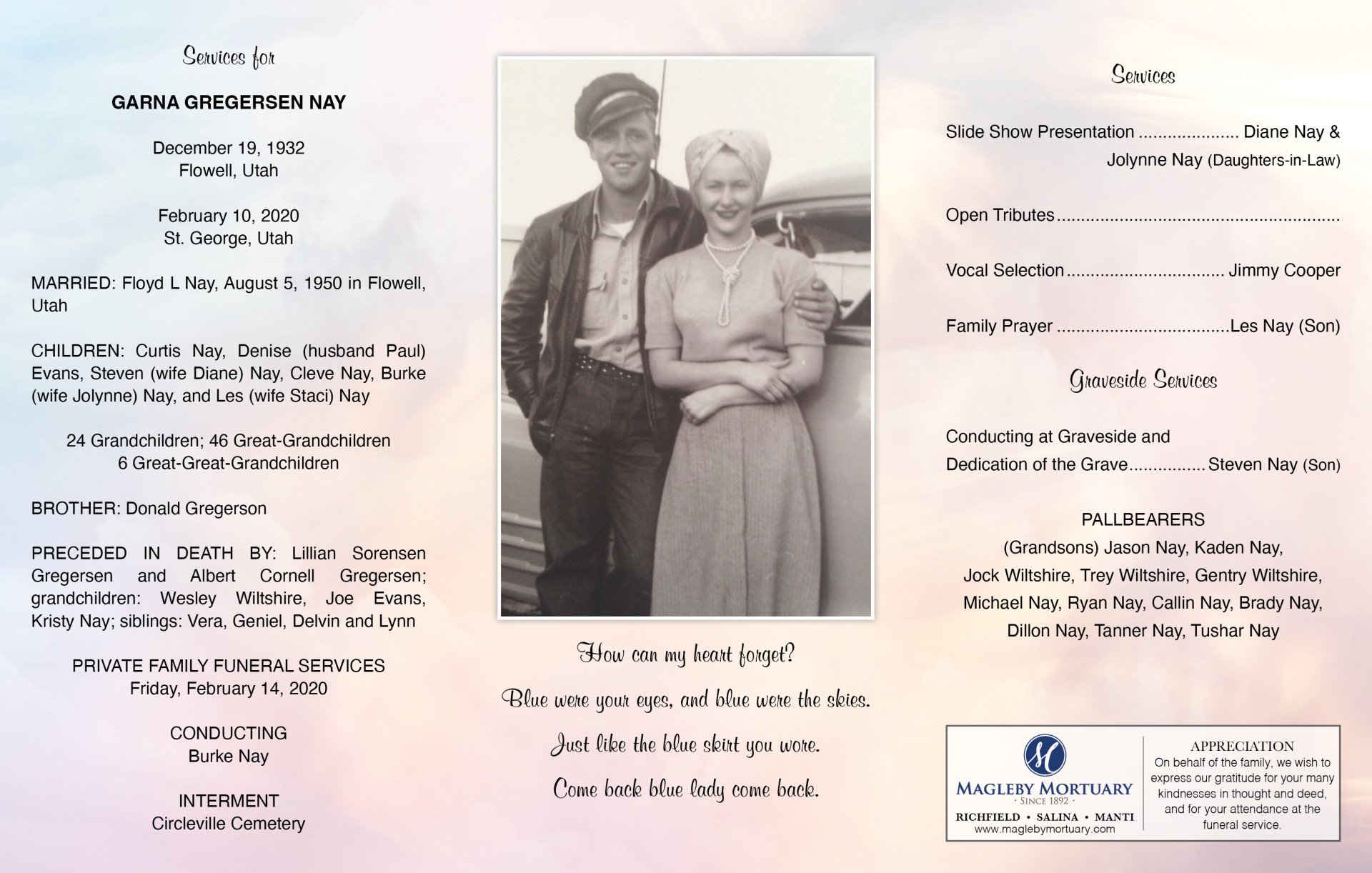 Funeral Program Samples | Magleby