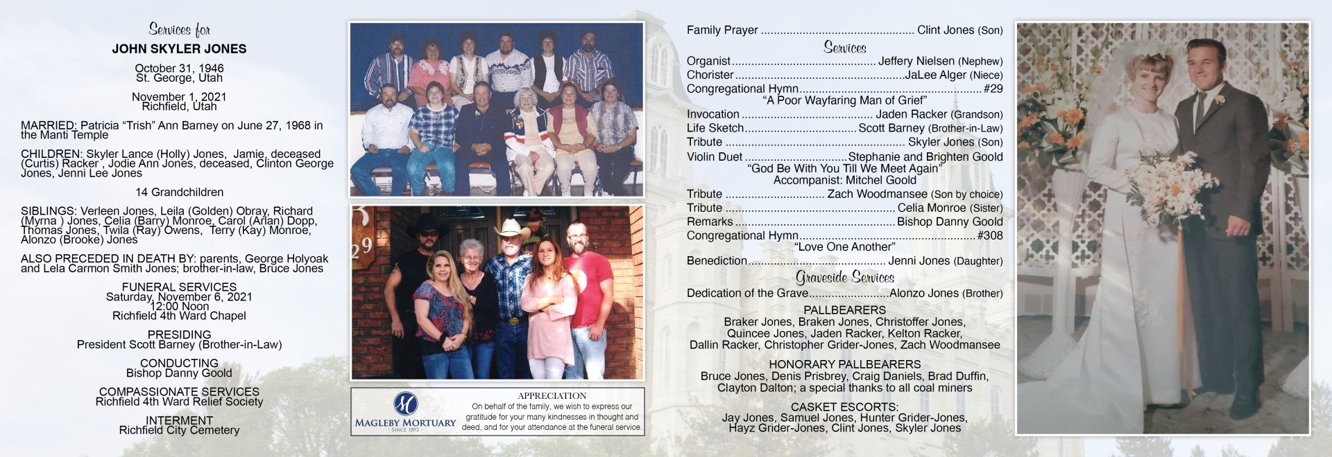 Funeral Program Samples | Magleby