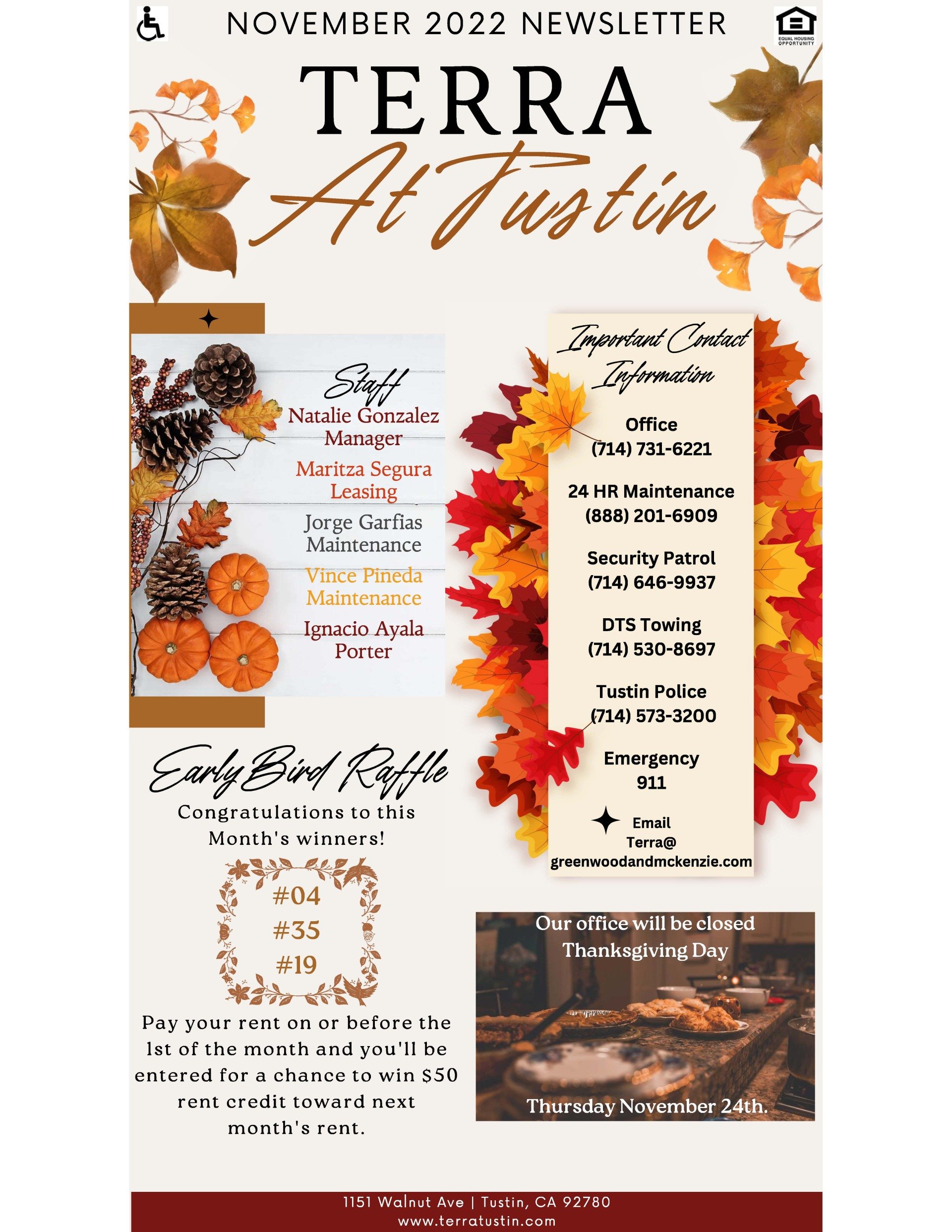 Resident Newsletter - November