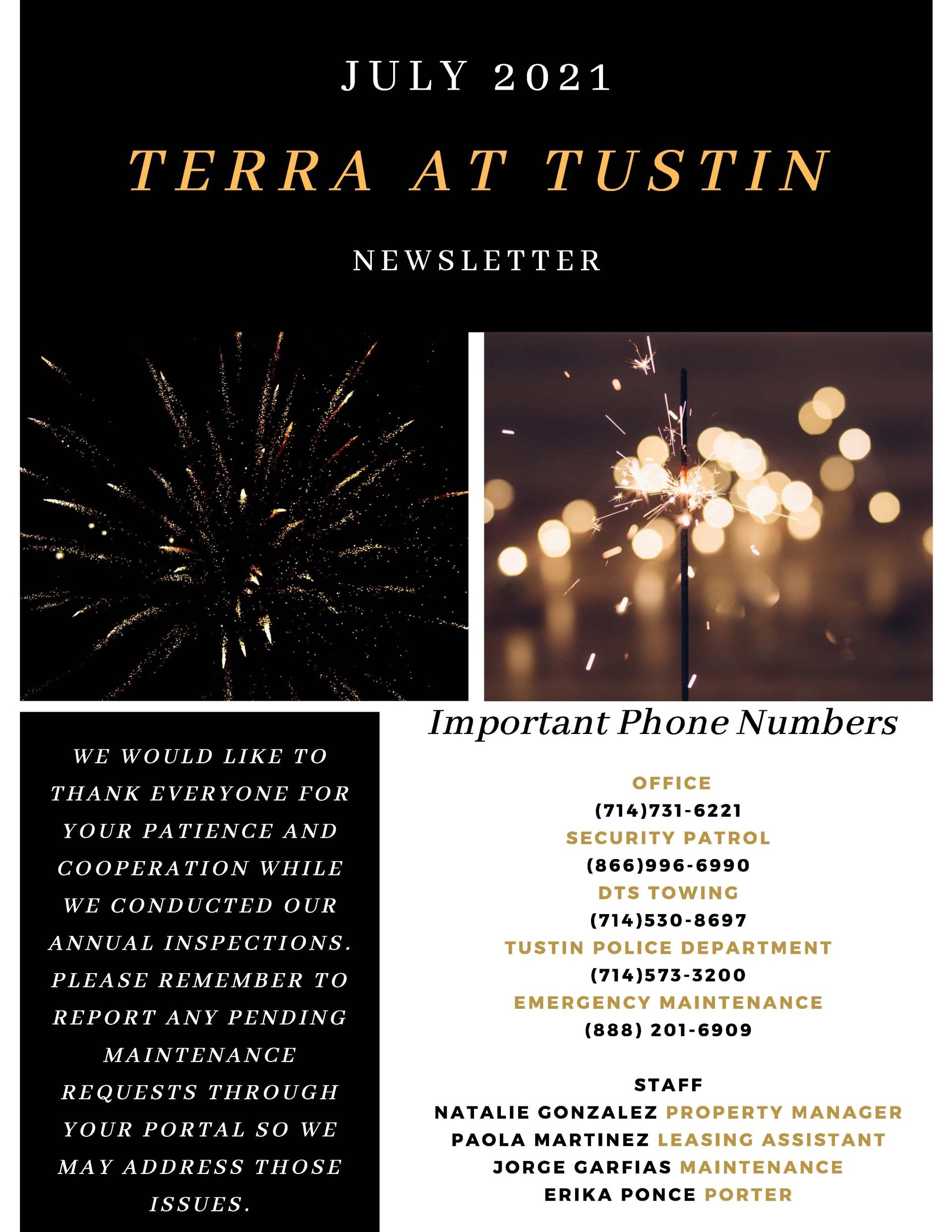 Resident Newsletter - July