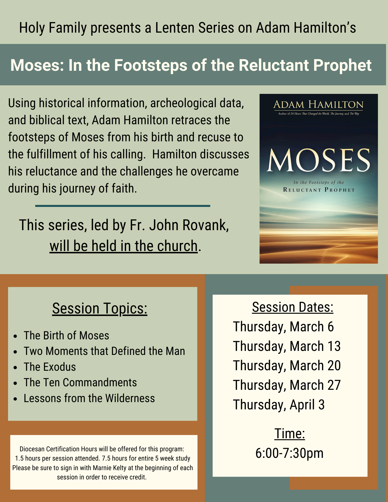 Lenten Series on Moses