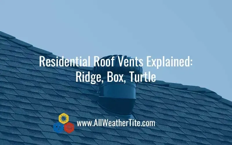 Residential Roof Vents Explained: Ridge, Box, Turtle
