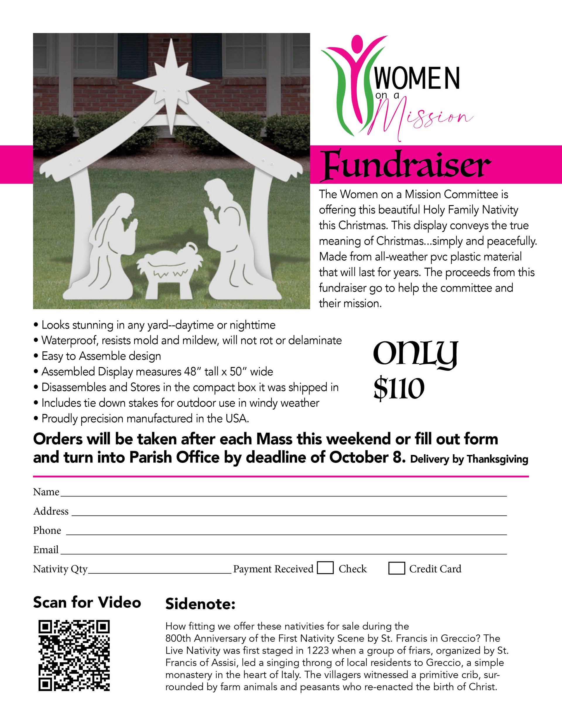 Nativity Order Form