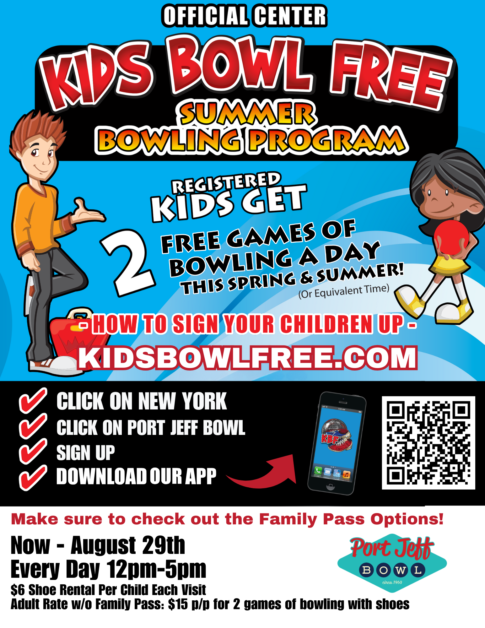 Open Bowling at Port Jeff Bowl