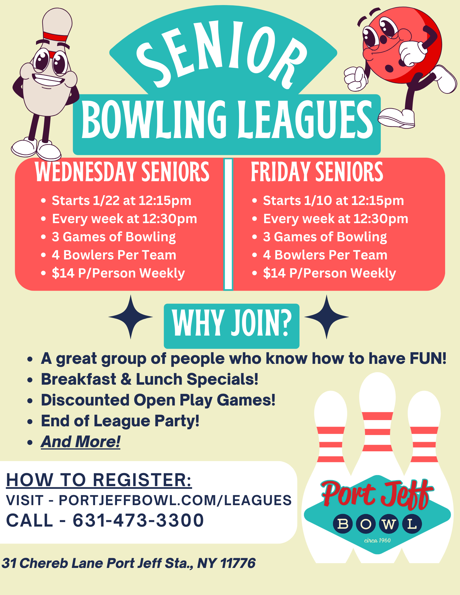 Leagues at Port Jeff Bowl