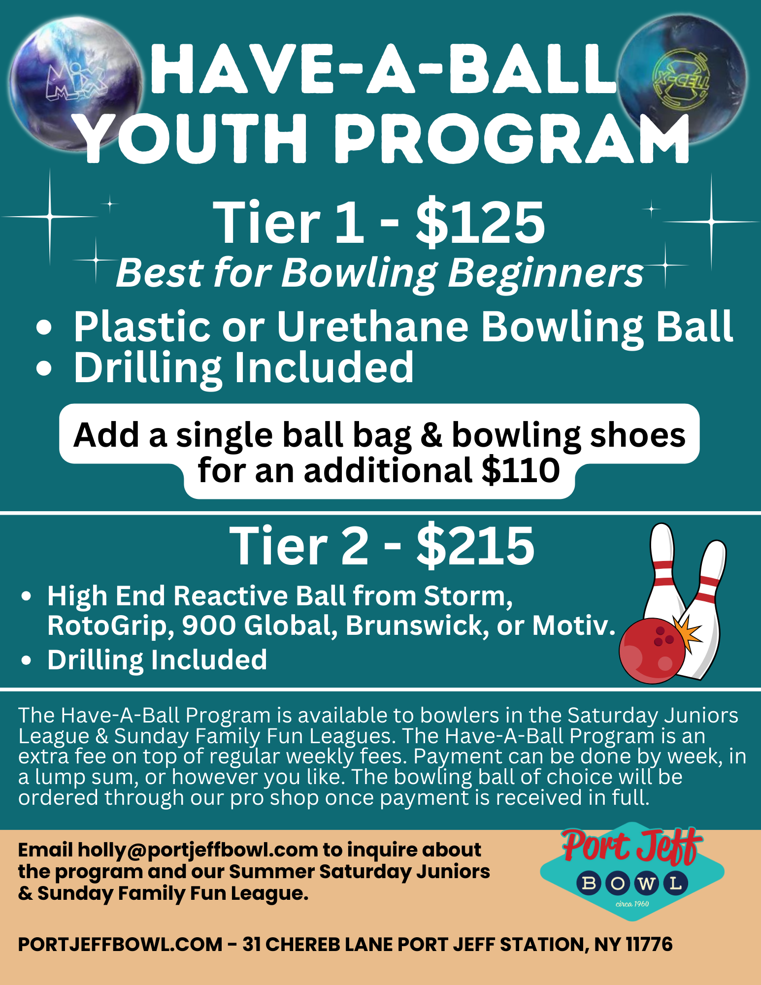 Youth Leagues at Port Jeff Bowl