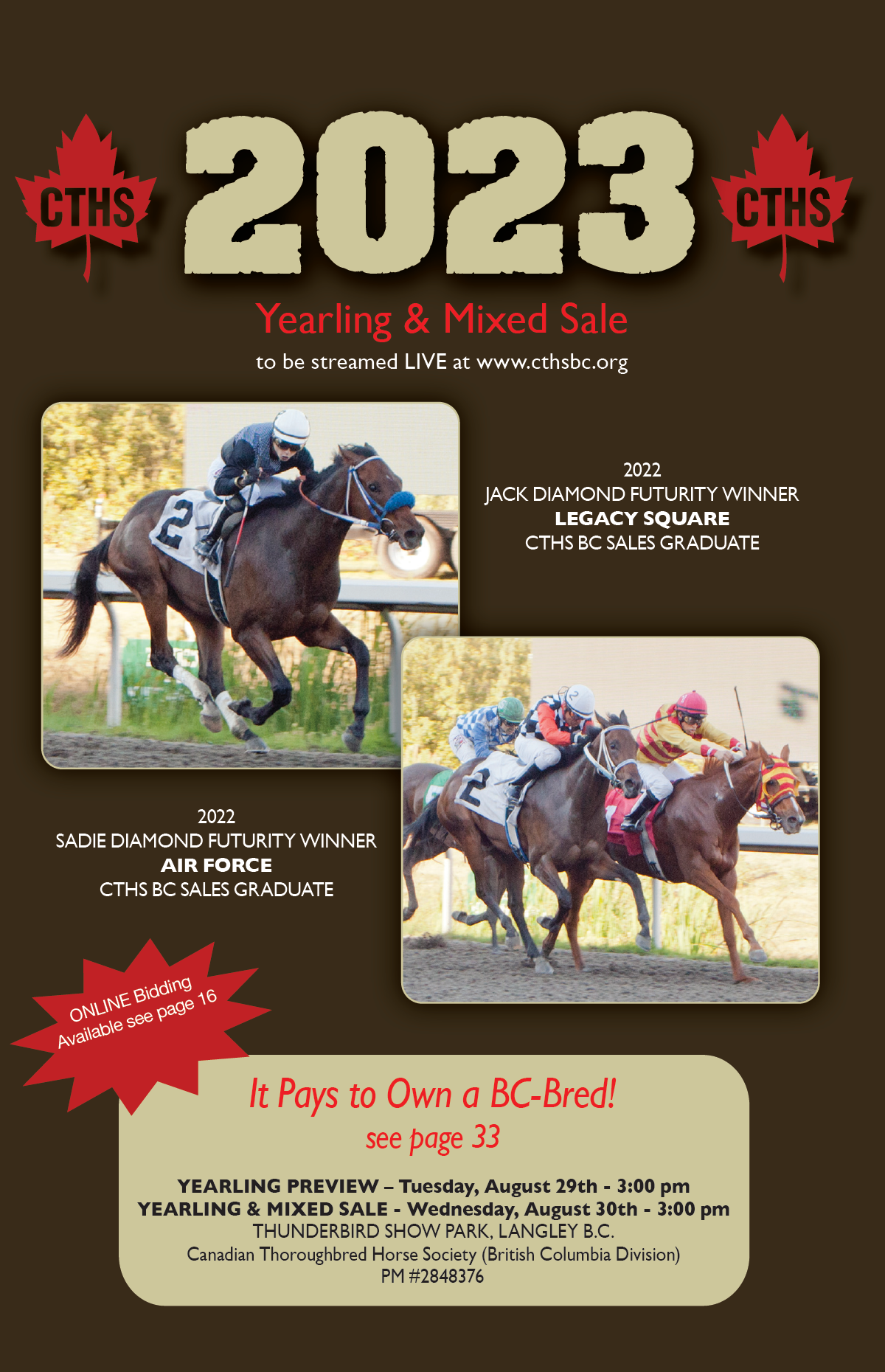 Sale Results CTHS BC DIvison