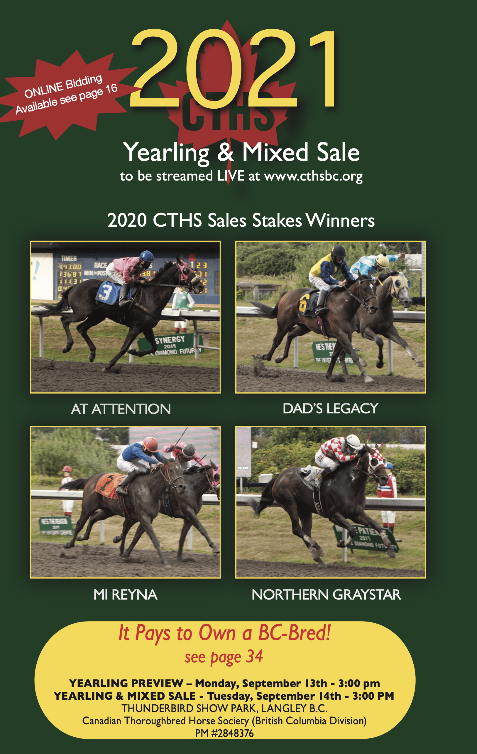 Sale Results CTHS BC DIvison