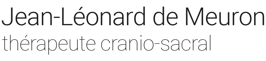 Accueil - Thérapeute Jean-Léonard de Meuron - Genève