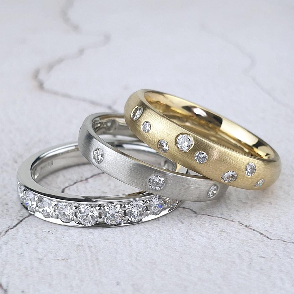 Diamond Wedding Rings | Diamond-set wedding Rings Sussex