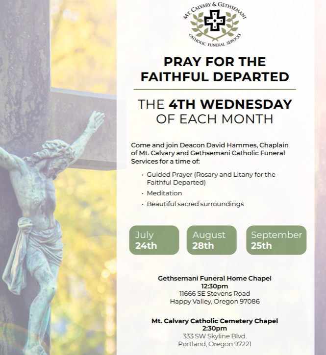 Mt. Calvary & Gethsemani Catholic Funeral Services | Happy Valley , OR