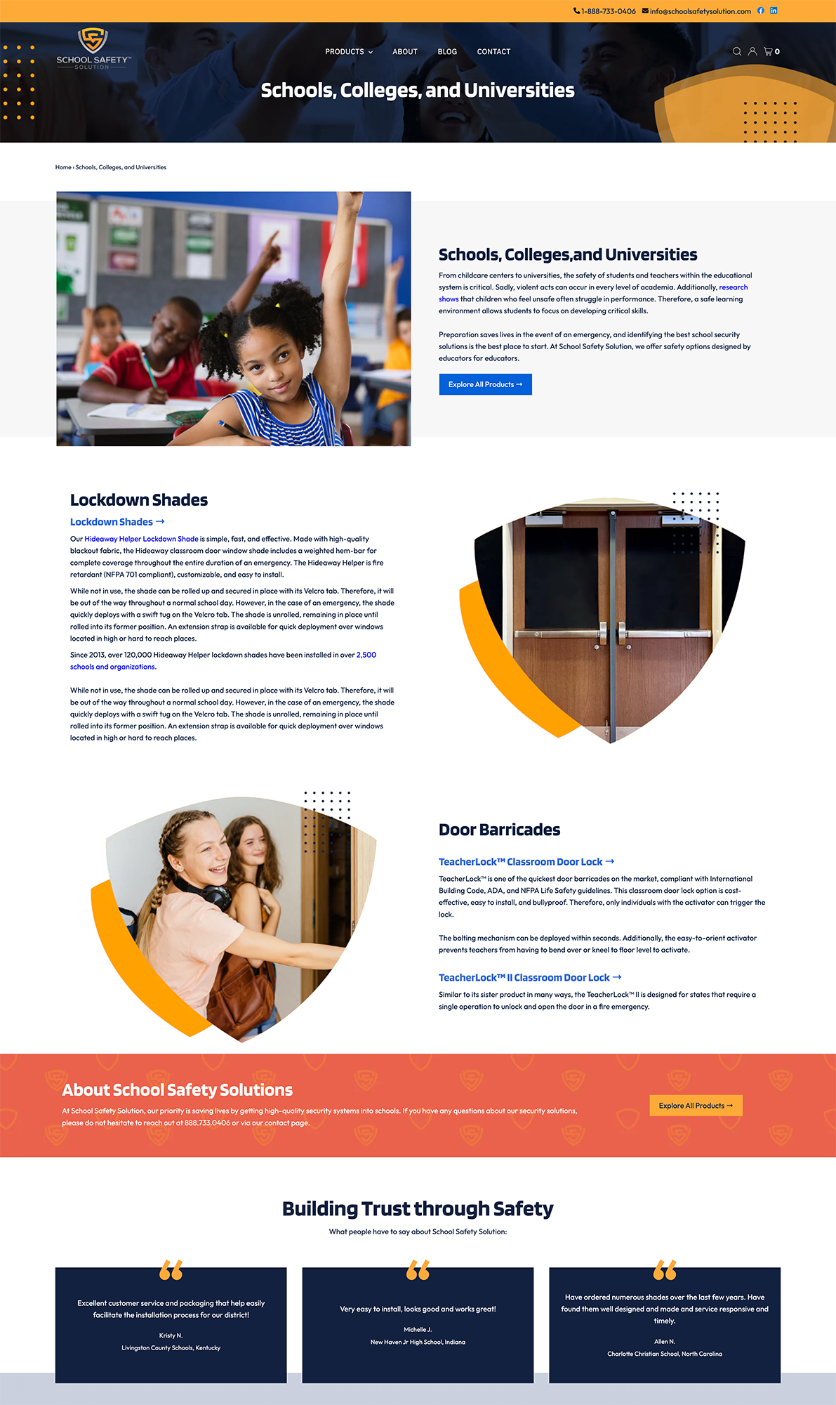 School Safety Solution Website Case Study | RivalMind
