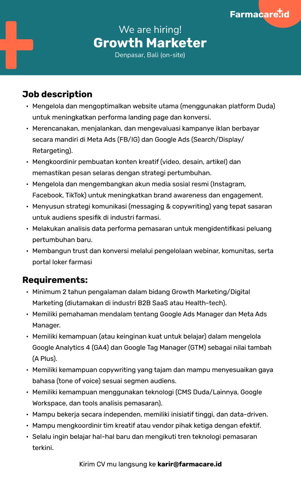 Farmacare | Karir