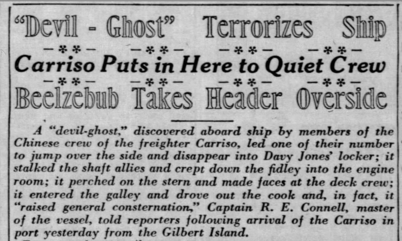 Carriso Demon Ship Legend and the Haunting Events at Sea