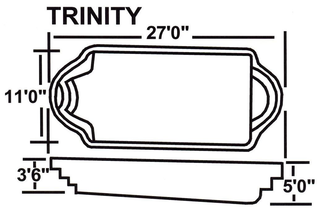 Trinity Fiberglass Pool Model | Dallas, TX