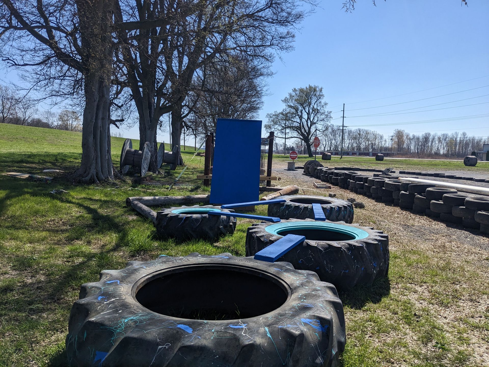 A Farm Themed Obstacle Course.