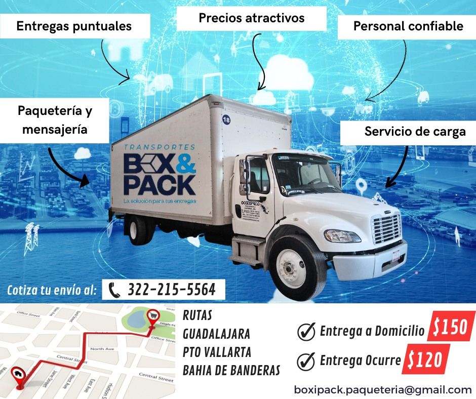 Servicio de paquetería y mensajería en Guadalajara y Nayarit.