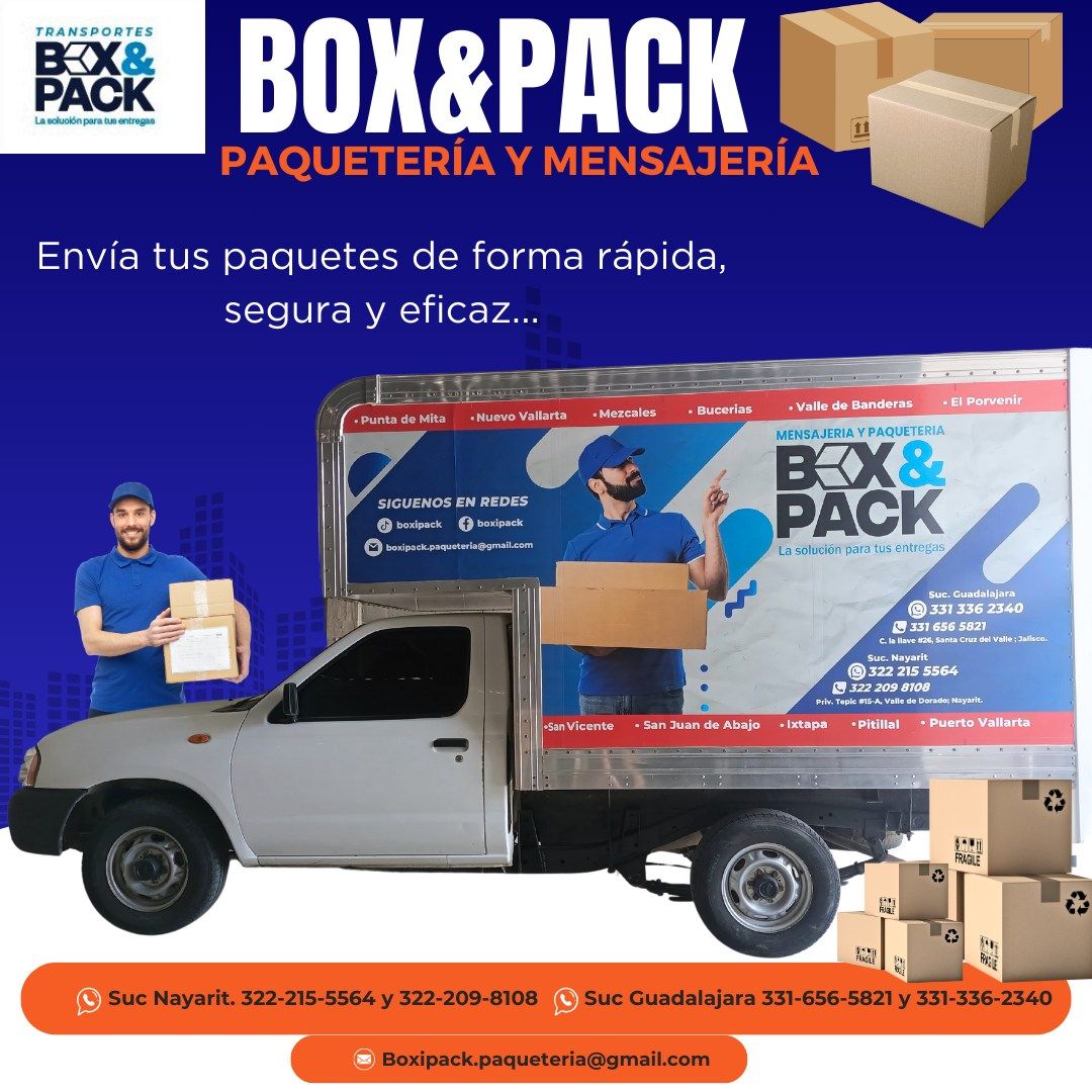 Paquetería y mensajería en Guadalajara y Nayarit.
