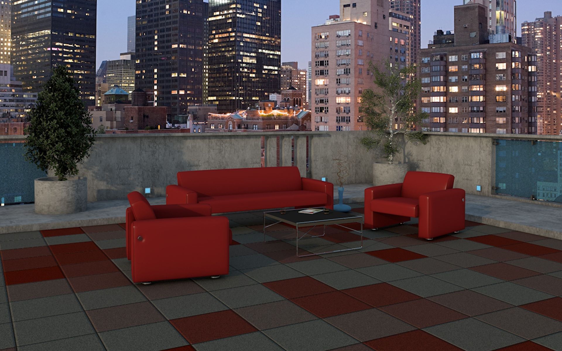 DeckTop Roof Tiles, Rubber Flooring, EM Concepts