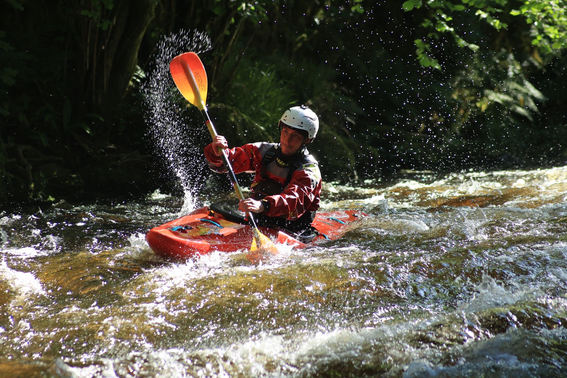 Kayak and canoe coaching at Canolfan Tryweryn