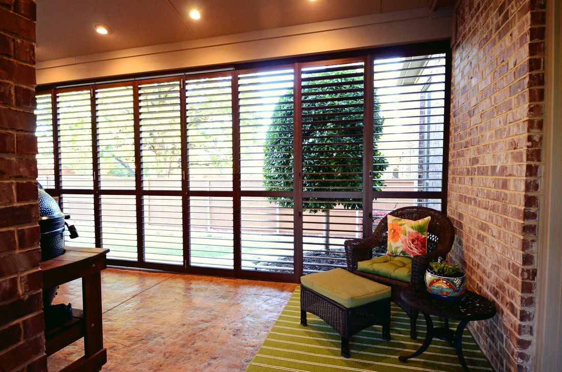 Aluminum Patio Shutters - Galleries - The Dallas Shutter Company