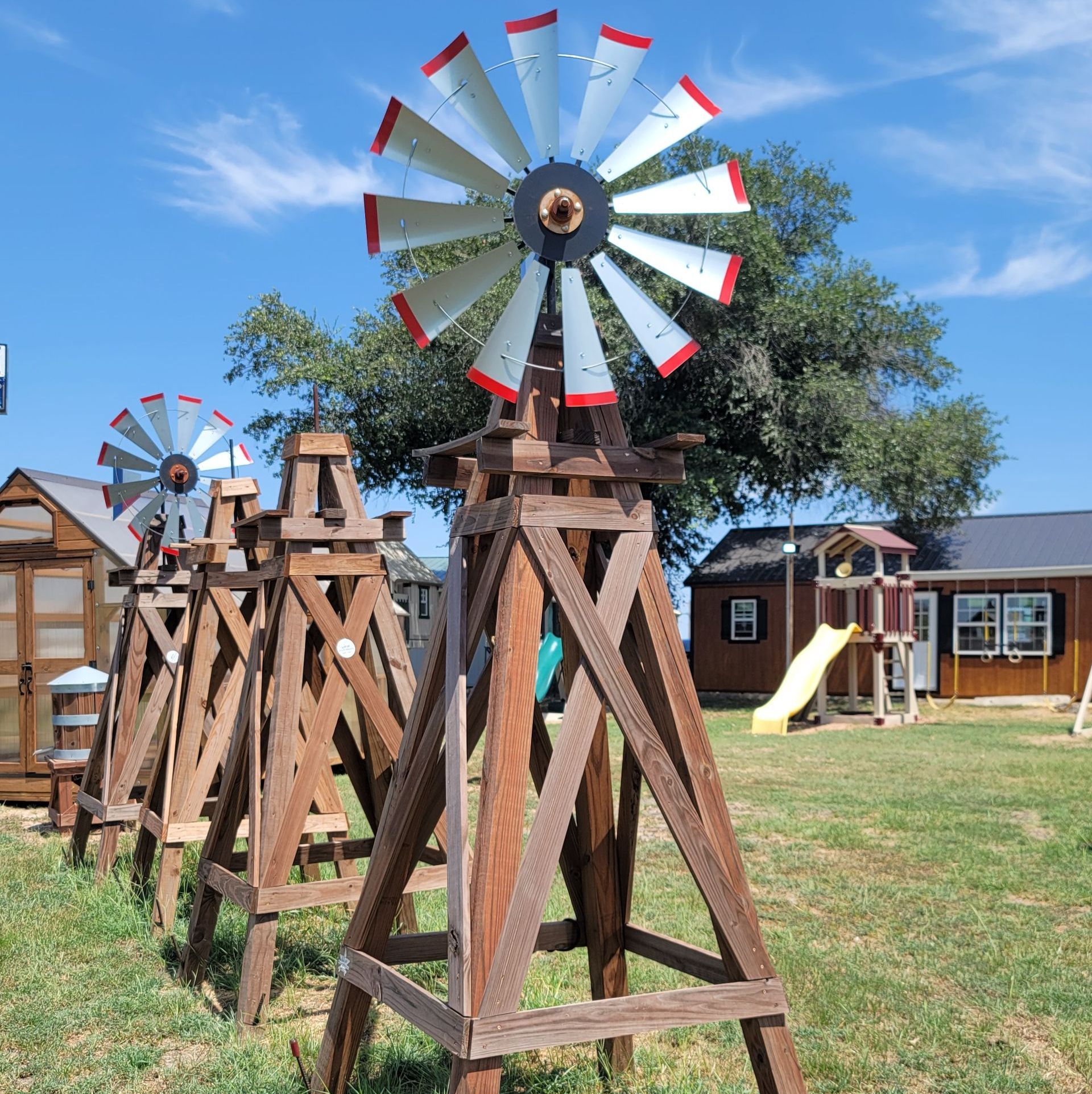 Smith Quality Buildings builds wooden windmills in Greenville TX