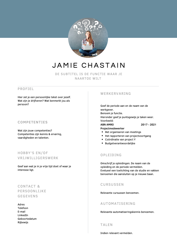 Hoe maak je een CV? Tips om een goed CV te maken. Inclusief voorbeeld CV