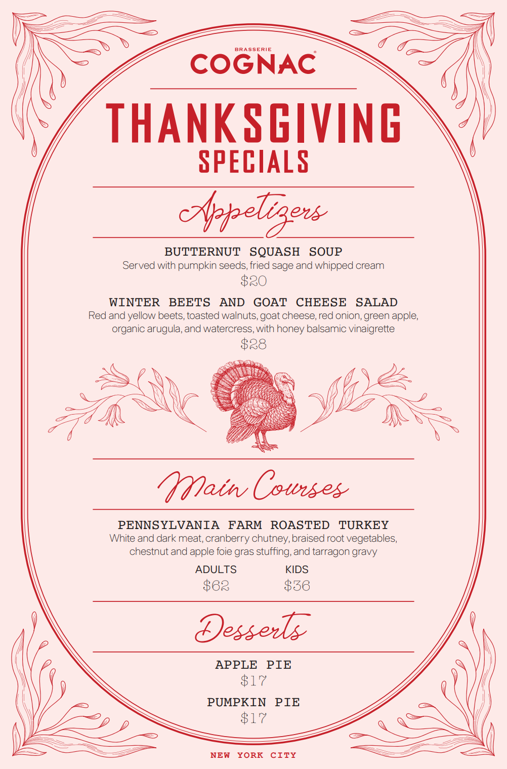 Large Reservations | Cognac Brasserie