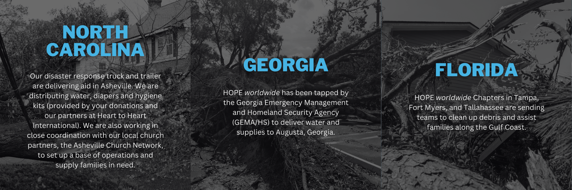 UPDATE: Responding to Hurricanes Helene & Milton