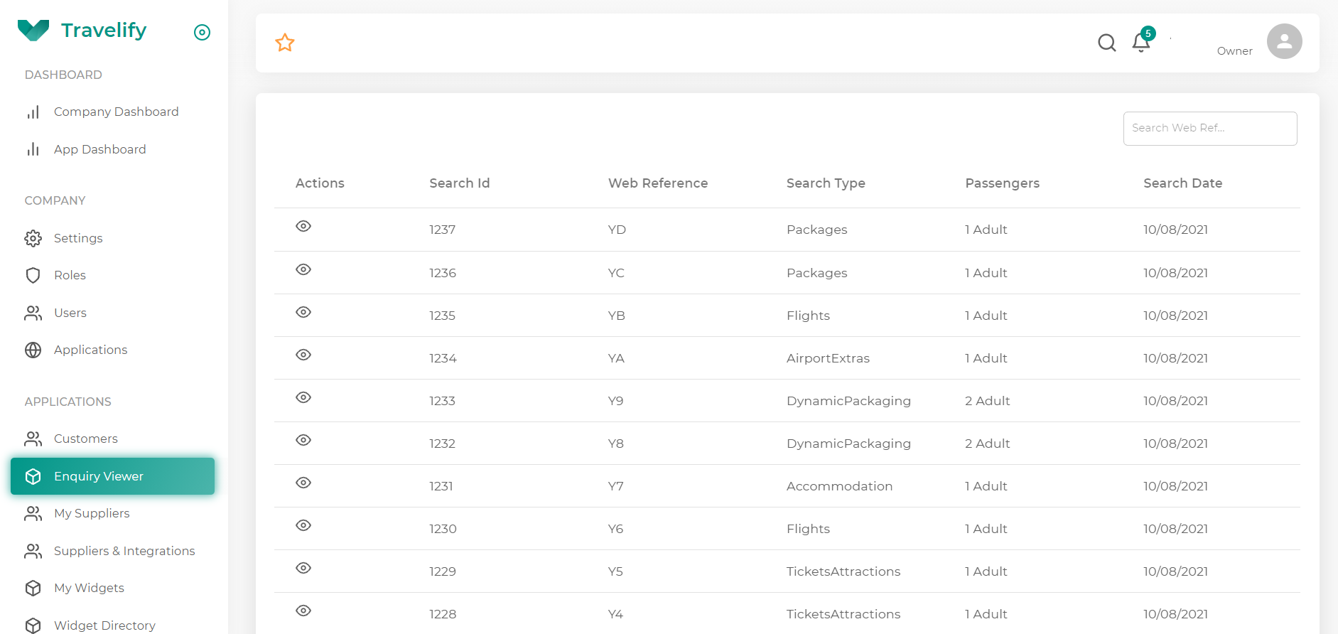Enquiry Viewer