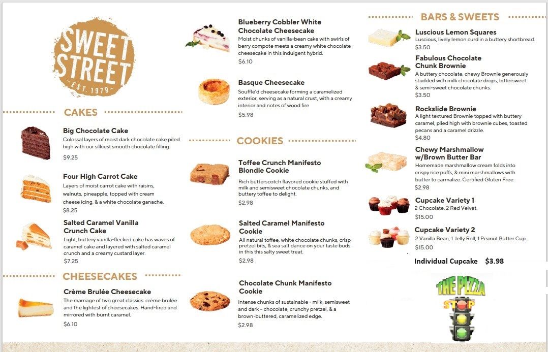 The Pizza Stop | Proud vendor of Sweet Street Desserts in Collegeville ...