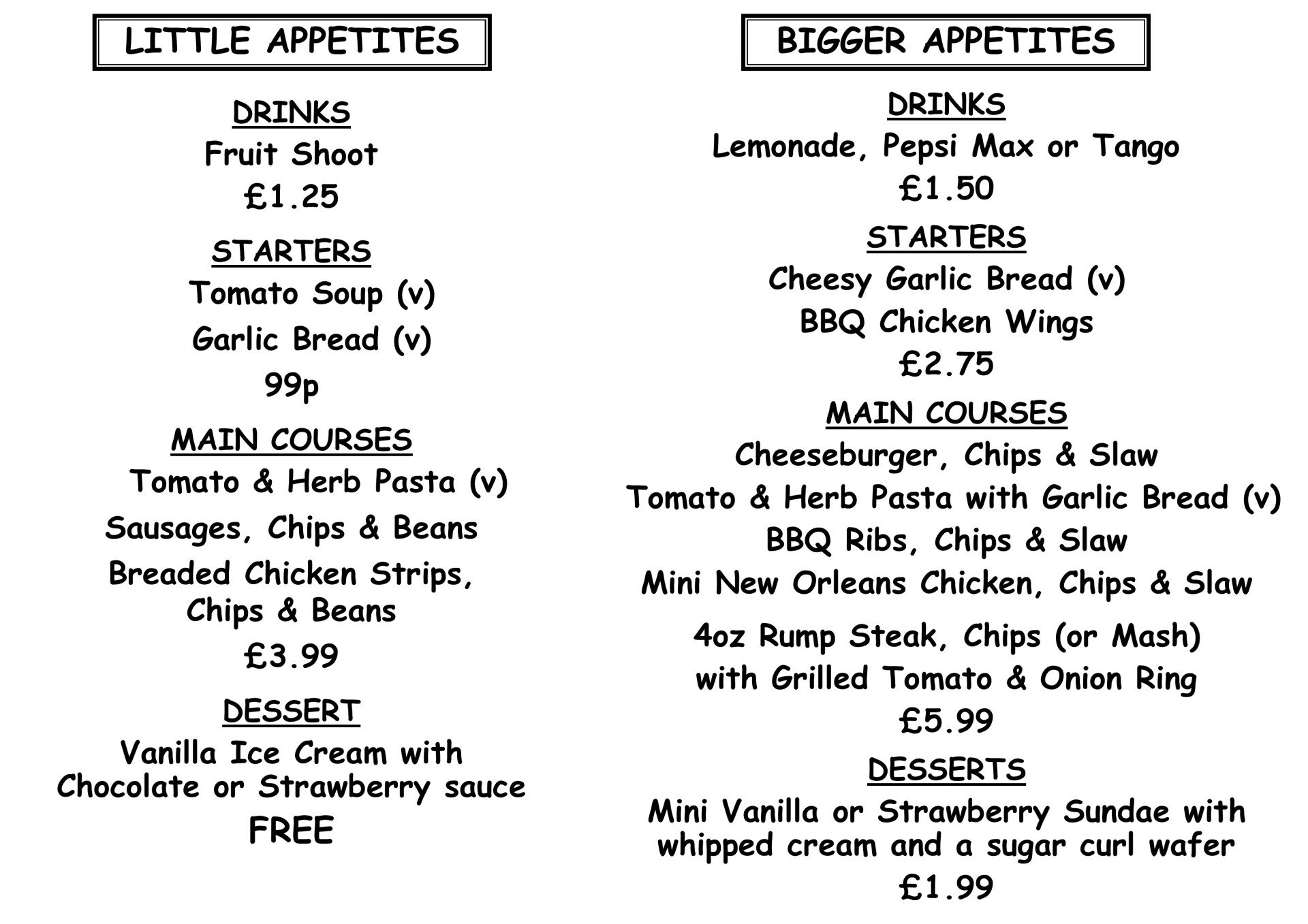 Restaurant Menu | The Soulville Steakhouse