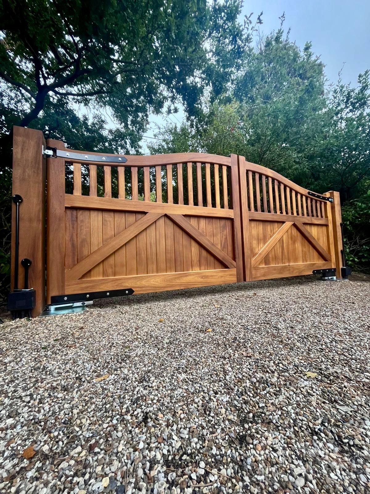 Arched Wooden Driveway Gates | Newmarket Gate Range
