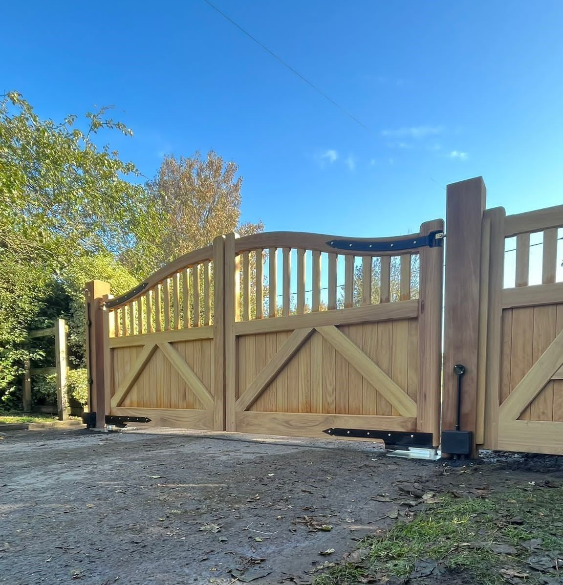 Arched Wooden Driveway Gates | Newmarket Gate Range