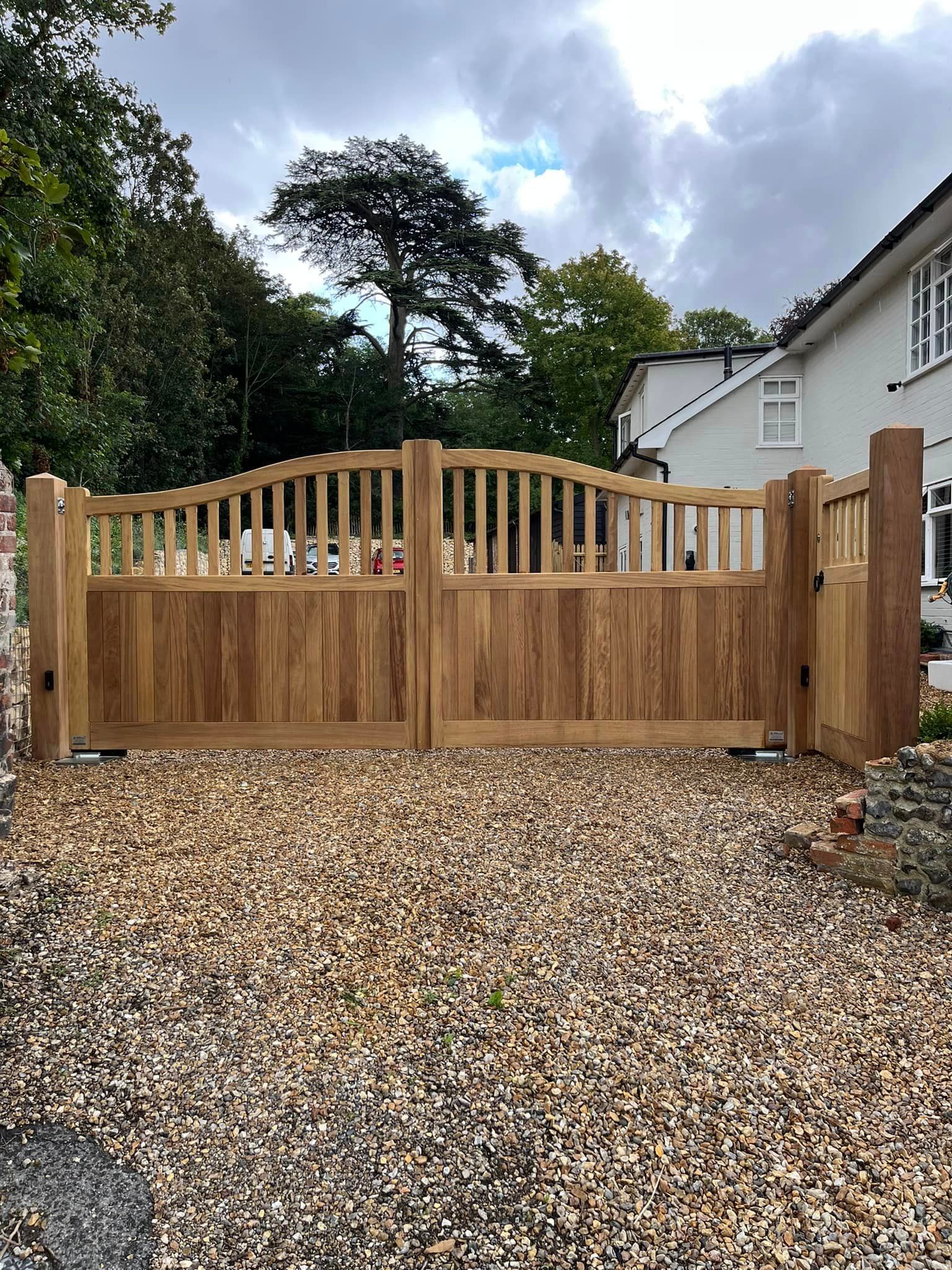 Arched Wooden Driveway Gates | Newmarket Gate Range