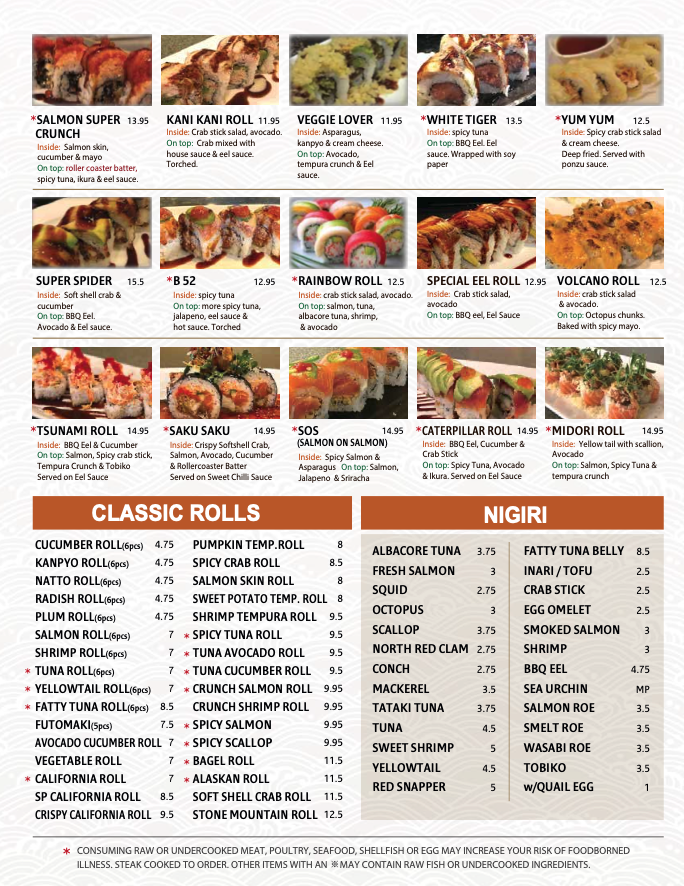 HARU LUNCH MENU | Taste the Difference - Duluth, GA