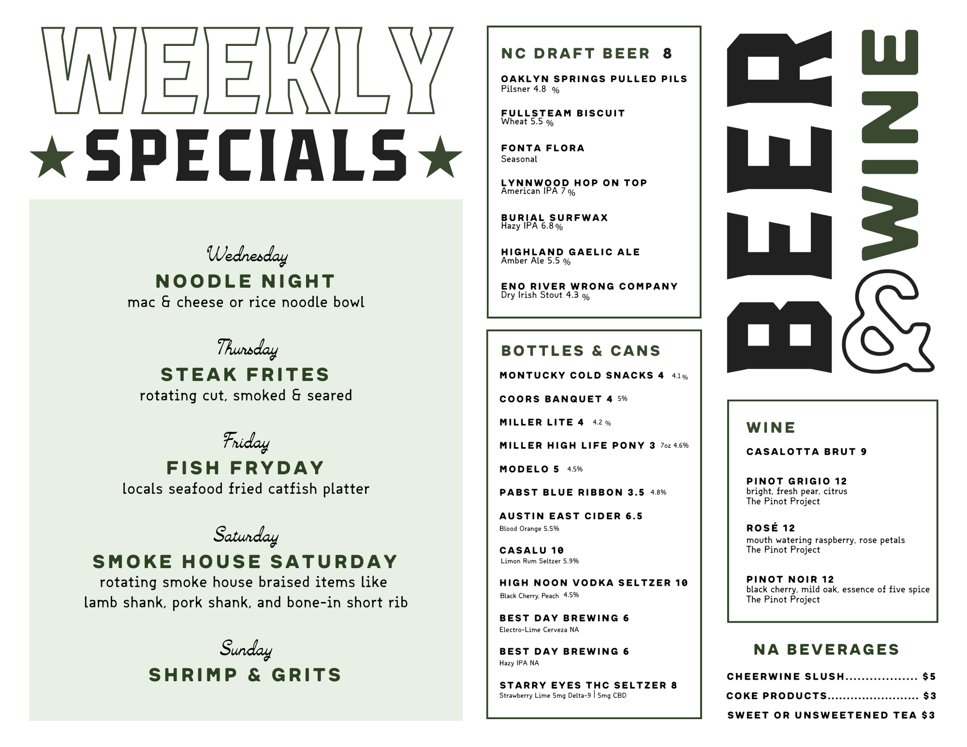 Menu | Longleaf Swine | Raleigh