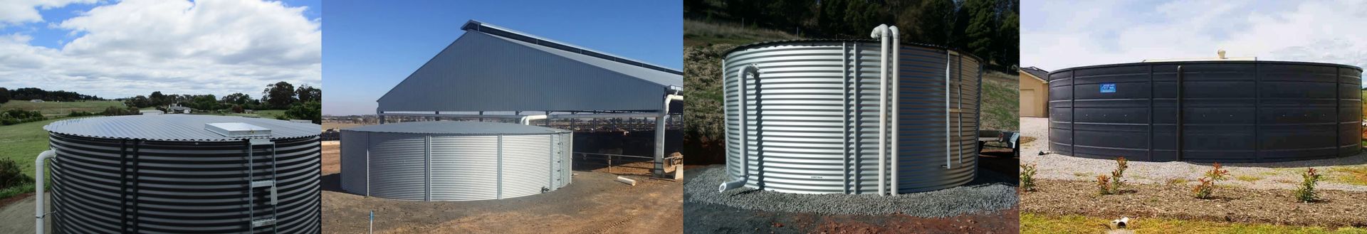 Large Round Steel Water Tanks VIC.