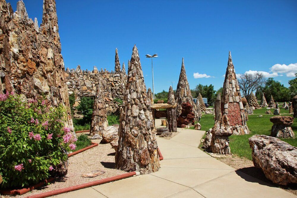 World's Largest Petrified Wood Park, world record in Lemmon, South Dakota