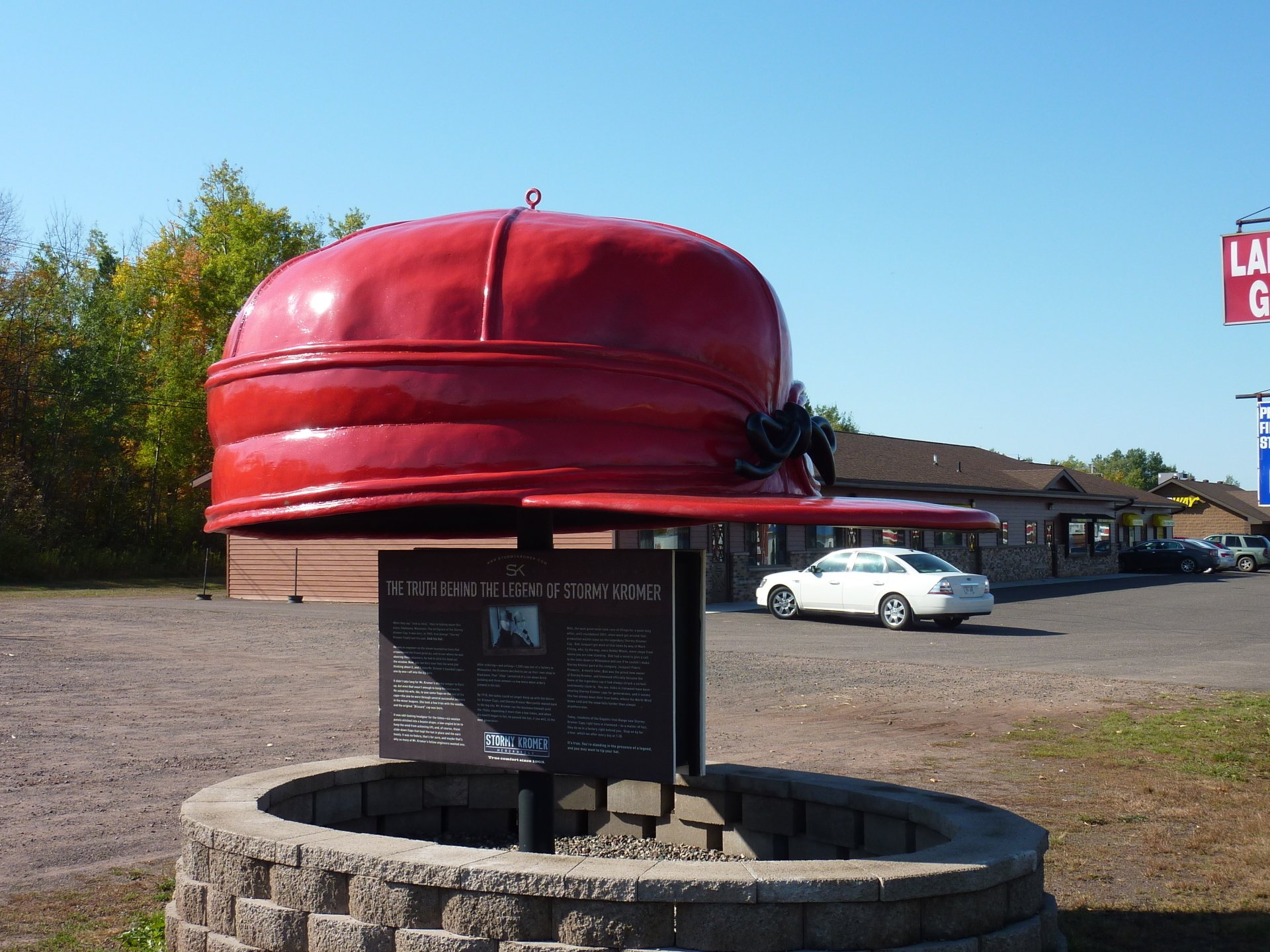 World's Largest Stormy Kromer Hat Sculpture: world record in Ironwood ...
