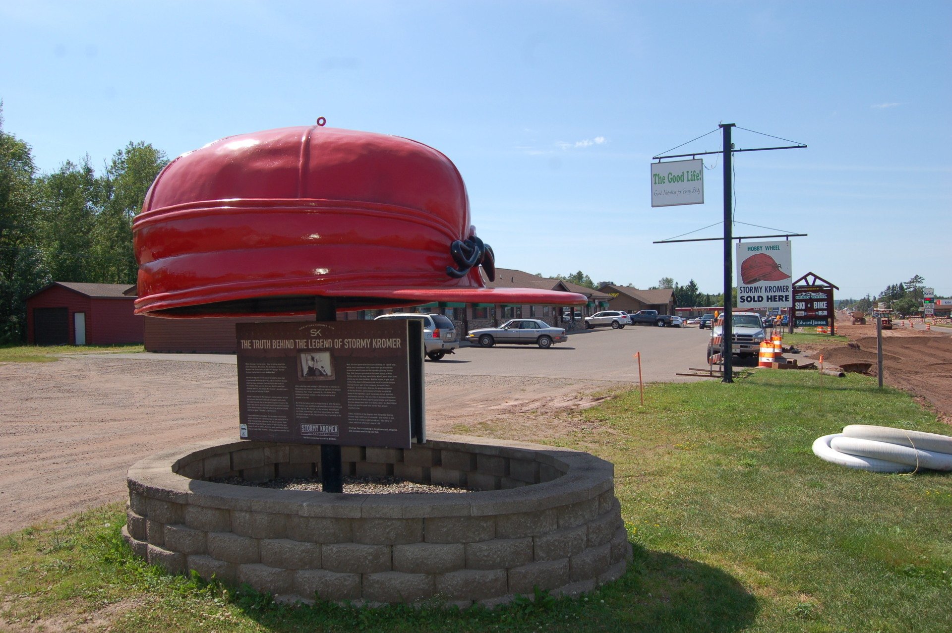 World's Largest Stormy Kromer Hat Sculpture: world record in Ironwood ...