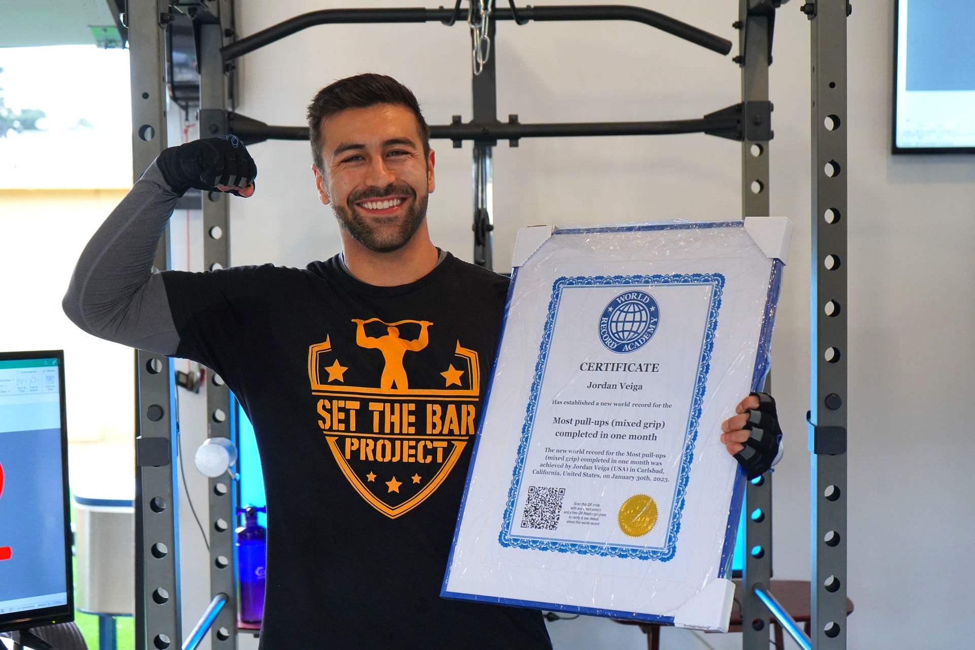 Most Pull Ups In A Month Mixed Grip Jordan Veiga Sets World Record