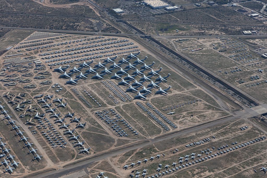 World's Largest Military Aircraft Boneyard: world record in Tucson, Arizona