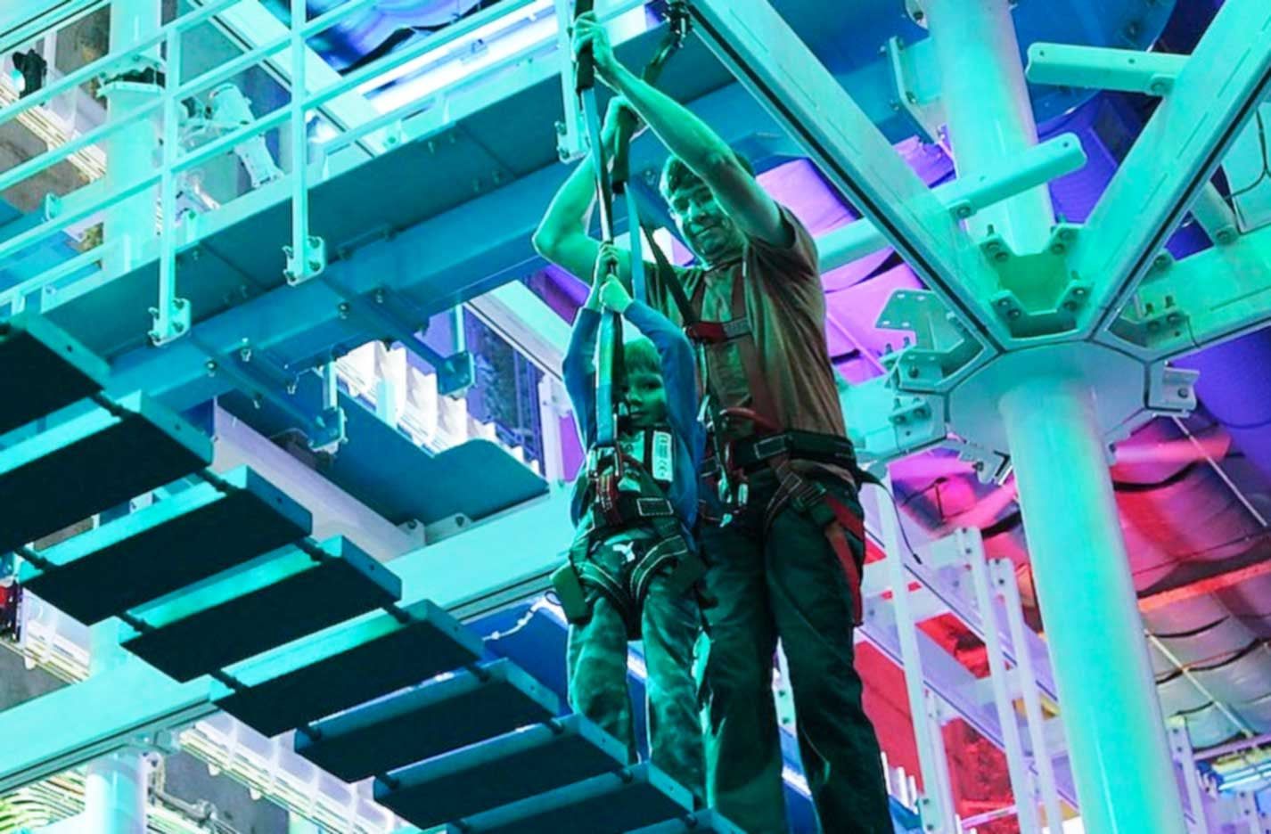 World's Largest Indoor Ropes Course: world record in New Haven, Connecticut