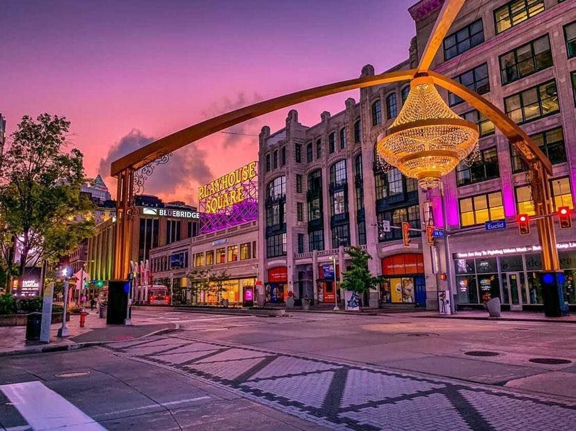 World's Largest Outdoor Crystal Chandelier: world record in Cleveland, Ohio