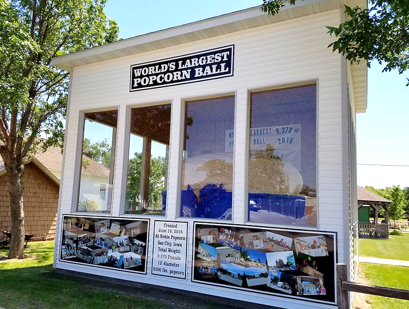 World's Largest Popcorn Ball: world record in Sac City, Iowa
