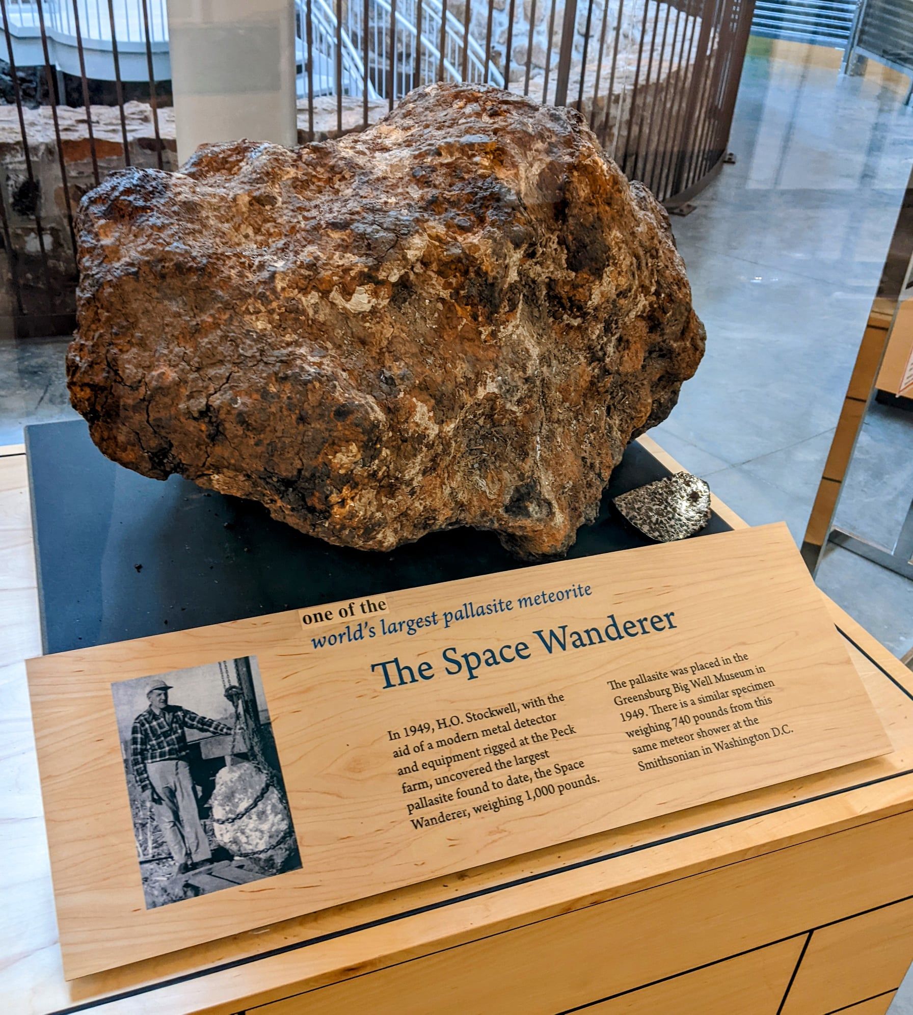World's Largest Pallasite Meteorite: world record in Greensburg, Kansas