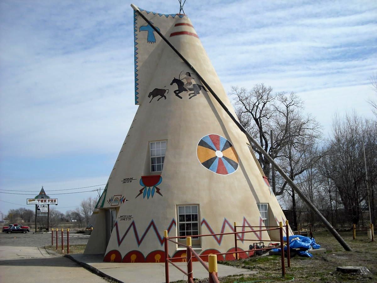 World's Largest Concrete TeePee: world record in Lawrence, Kansas