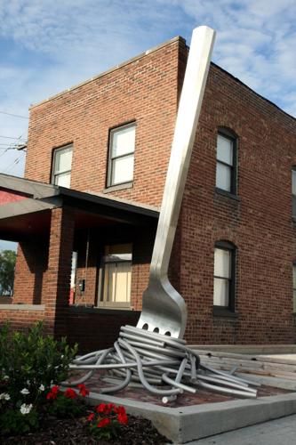 World's Largest Fork with Pasta Sculpture: world record in Omaha, Nebraska